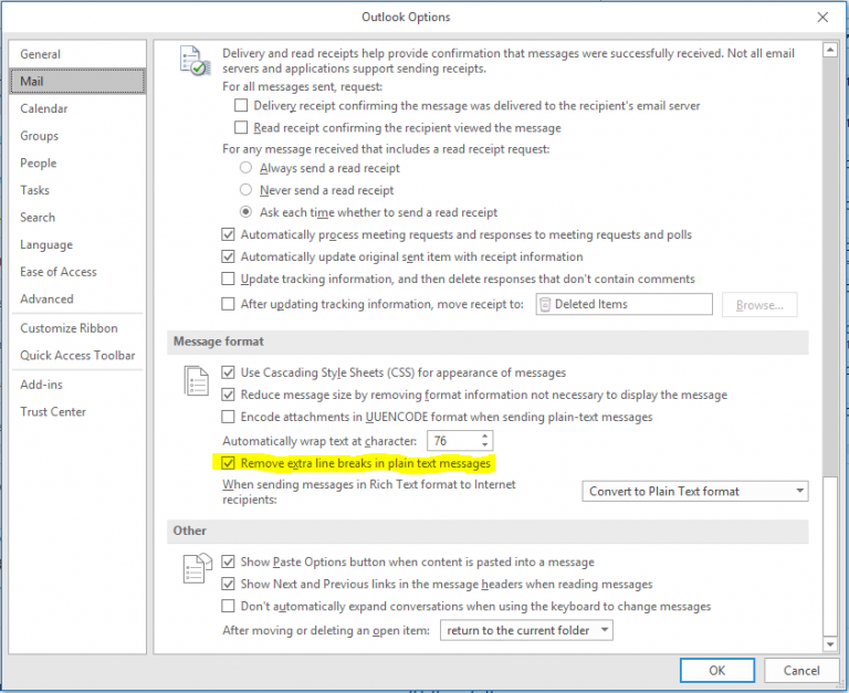 Outlook Removes extra Line Breaks From Plain Text Emails How To Stop